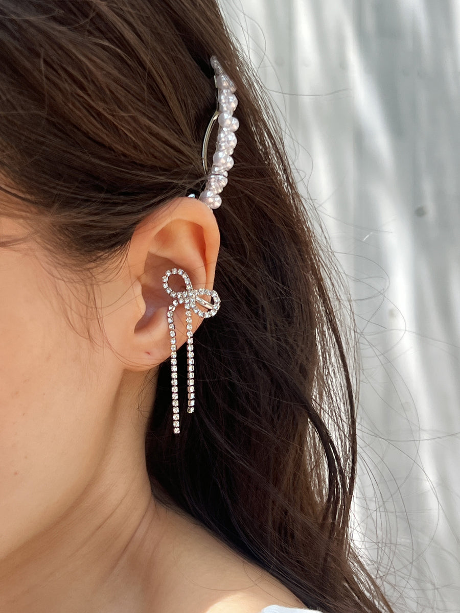 Silver Stone Ribbon Earcuff – ALLISON BROWN