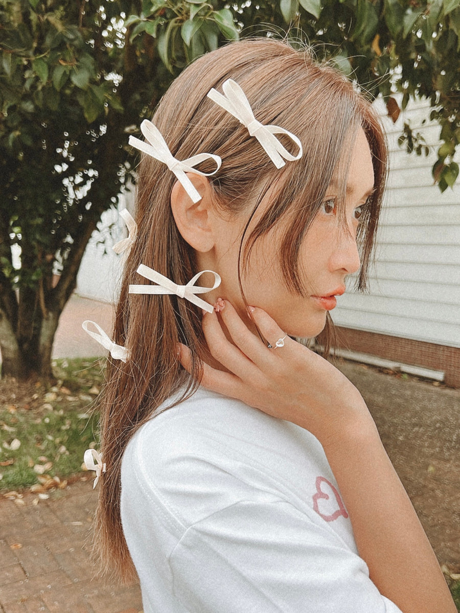 Tiny Ribbon Hair Clip Set – ALLISON BROWN